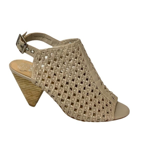 Vince Camuto | Shoes | Vince Camuto Eiana Beigetan Caged Heel Peep Toe ...